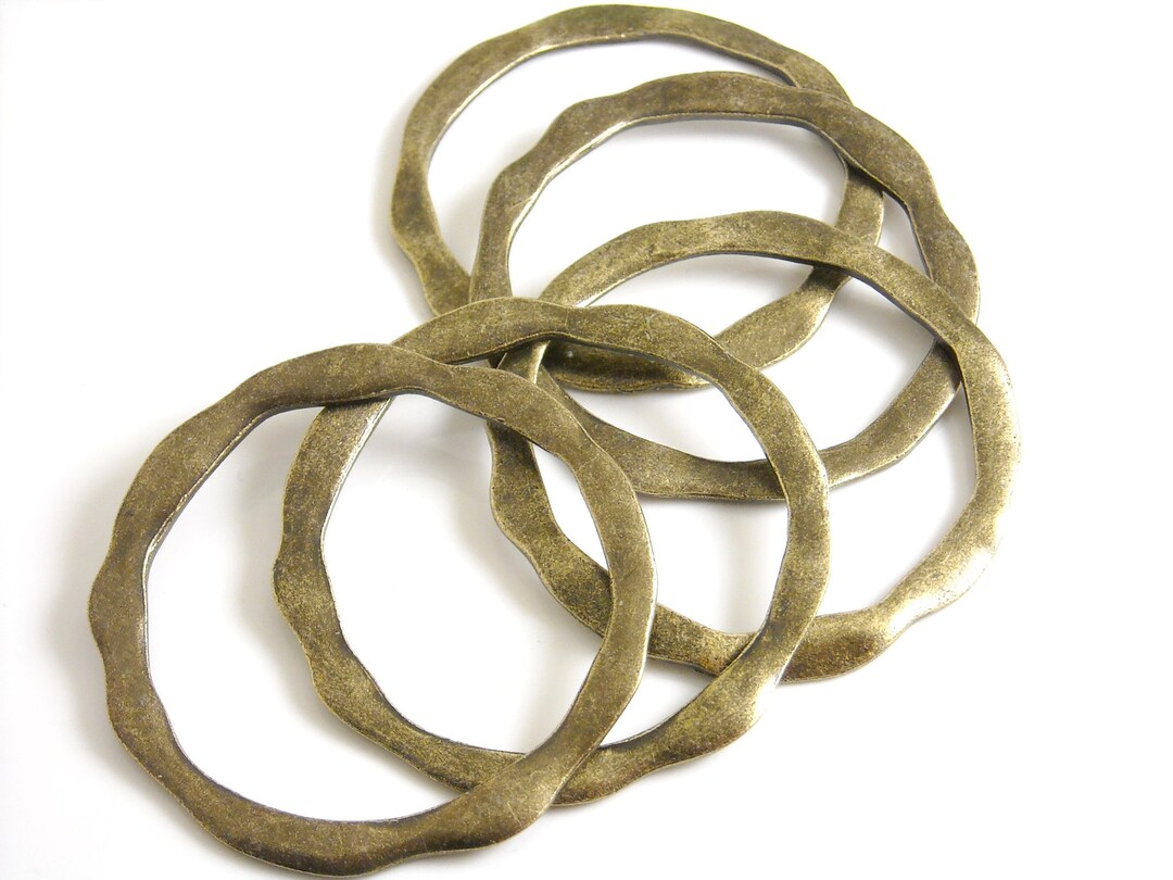 Large Hand-pressed Links, Choose Antique Silver / Antique Bronze ...