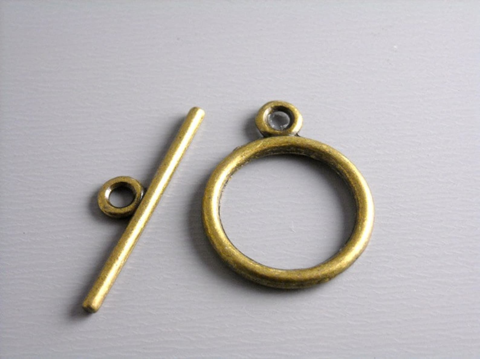 T-bar Toggle Clasps, Antique Bronze Plated, 15mm Rings, 21mm Bars - 10 ...