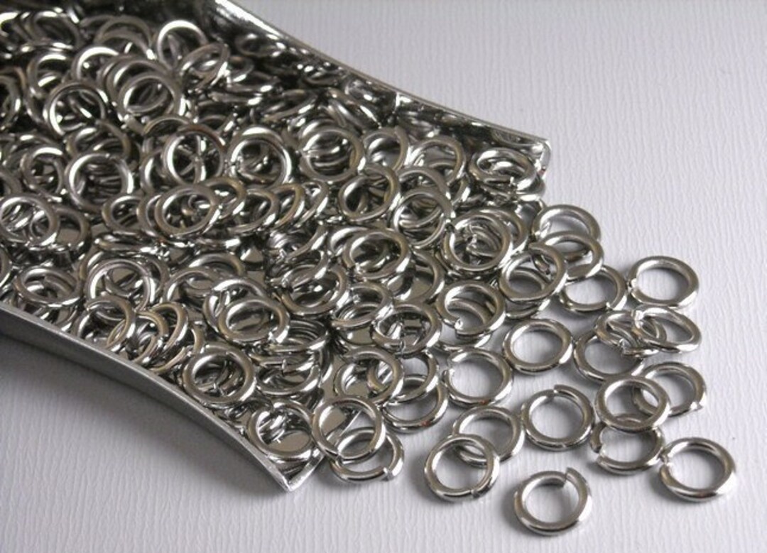 Thick Open Cut Jump Rings, Gunmetal Plated, 6mm Diameter, 20 Gauge 50 ...