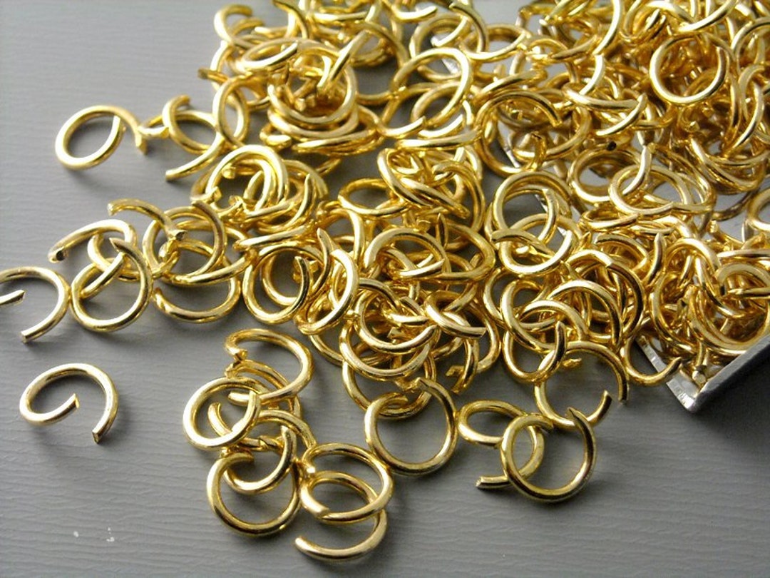 Thick Open Cut KC Gold Jump Rings KC Gold Plated light - Etsy