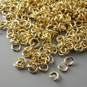 KC Gold Plated Jump Rings, 4mm, 21 Gauge - 100 Pieces - Etsy