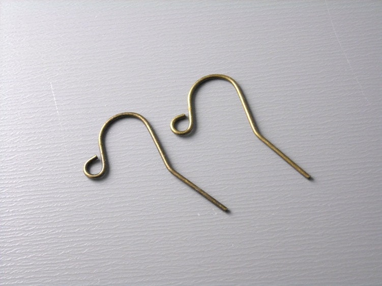 Ear Wire Antique Bronze French Style 17mm 50 Pcs - Etsy