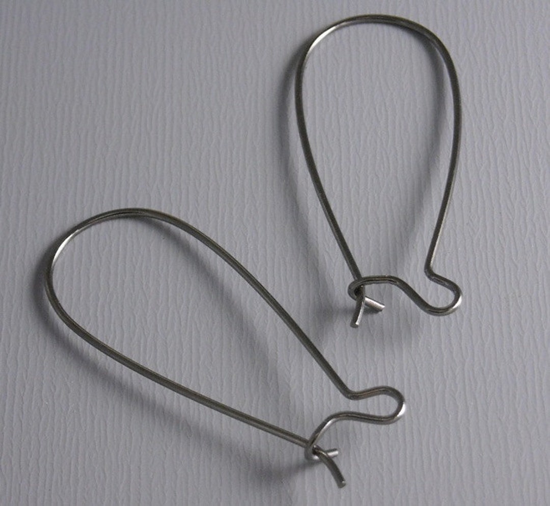 Kidney Hoop Earrings, Gunmetal Plated, 33mm, 21 Gauge - 30 Pieces - Etsy