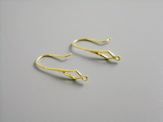 Ear Wire 14k Gold Plated 21mm 4 Pcs - Etsy