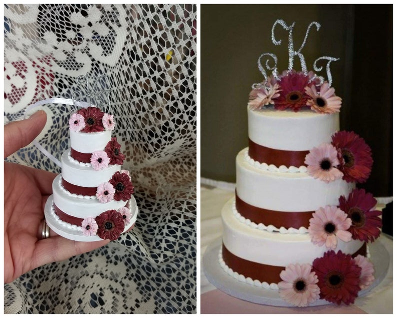 Wedding Cake Ornament Wedding Cake Replica Personalized | Etsy