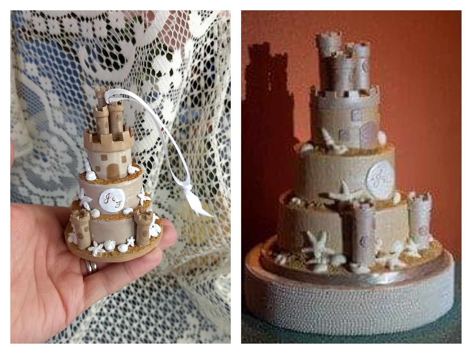 Wedding Cake Ornament Wedding Cake Replica Personalized | Etsy