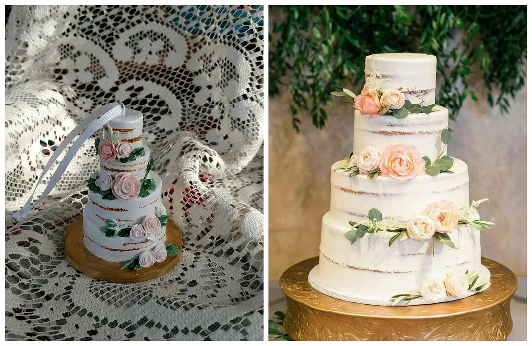 Wedding Cake Ornament - Birthday Cake Ornament - Anniversary Gift ...