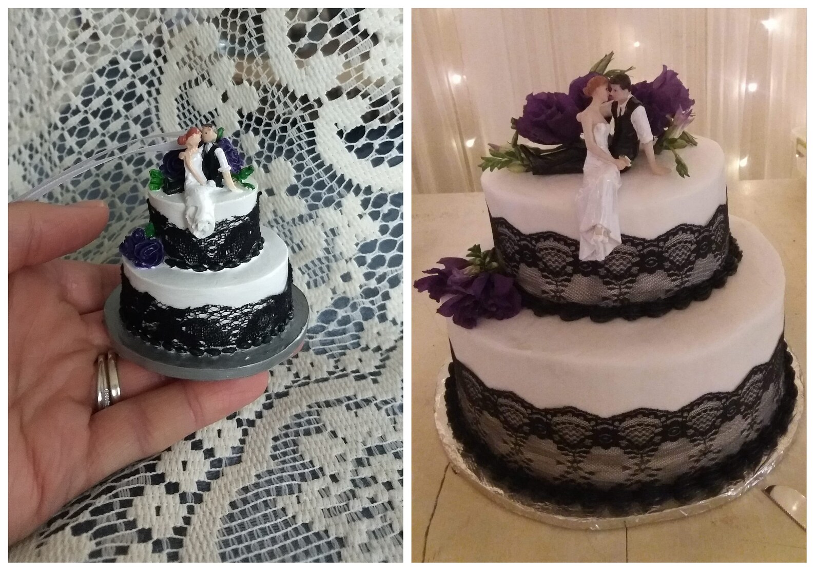 Wedding Cake Ornament Wedding Cake Replica Personalized | Etsy