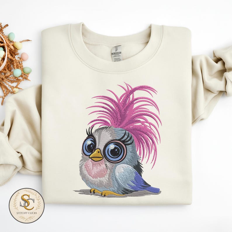 Funny Crazy Chicken Embroidery Design: Whimsical Farm Art (digital ...