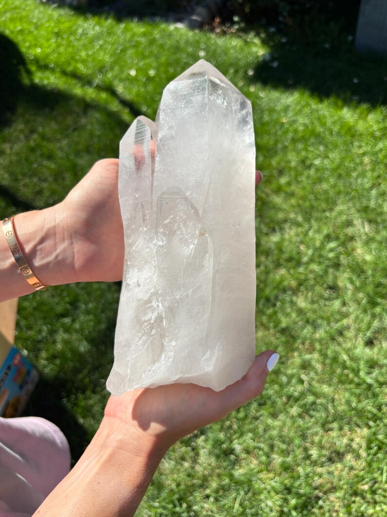 Lemurian Quartz Crystal Wand - Etsy UK