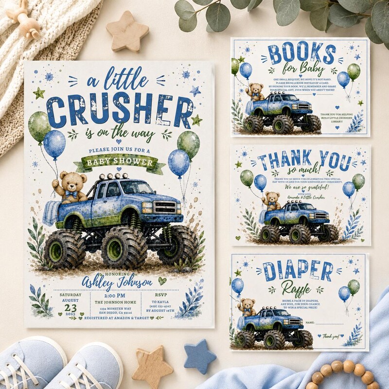 Monster Truck Diaper - Etsy