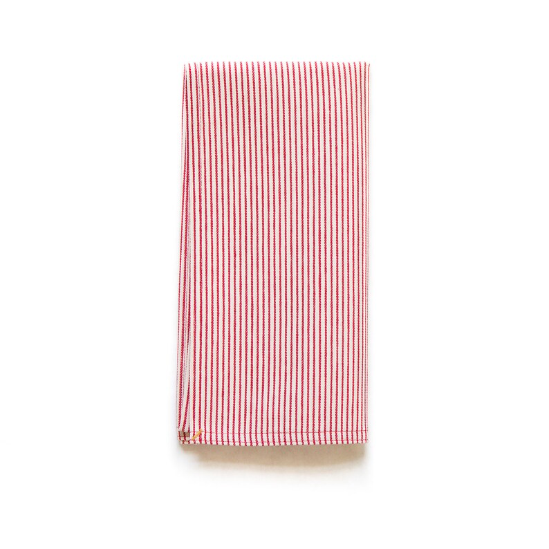Red Pinstripe Tea Towel or Extra Long Napkin - Etsy