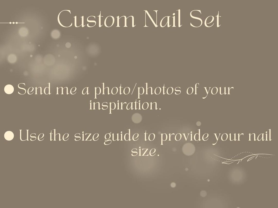 Custom Design Press-on Nails - Etsy