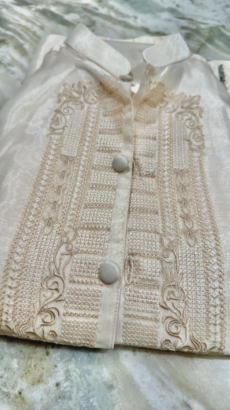 Piña Organza Coat Barong: Filipino Formal Wear With Satin Lining for ...