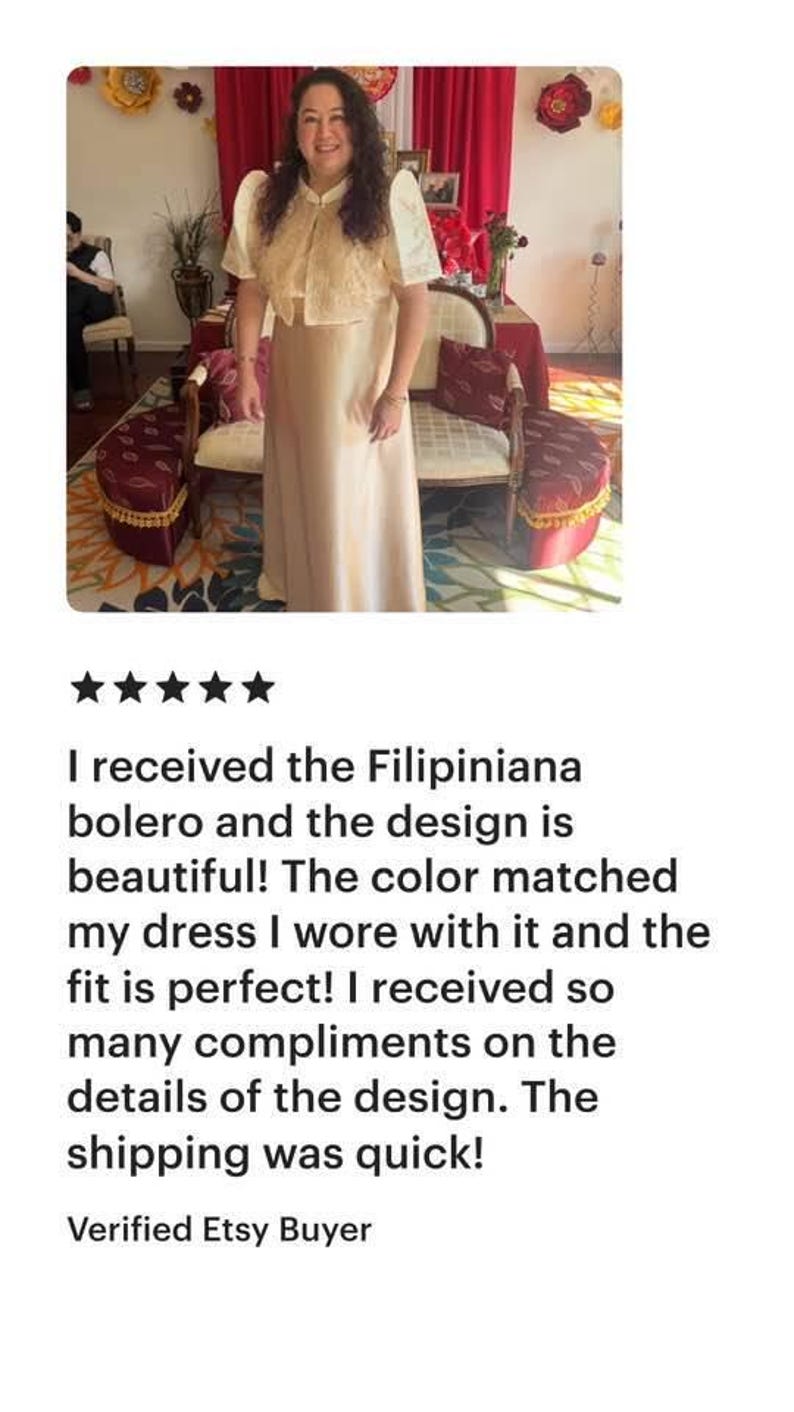 Modern Filipiniana Dress: Piña Organza, Embroidery, Mestiza Sleeves - Etsy