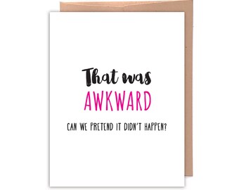 Awkward Card - Etsy