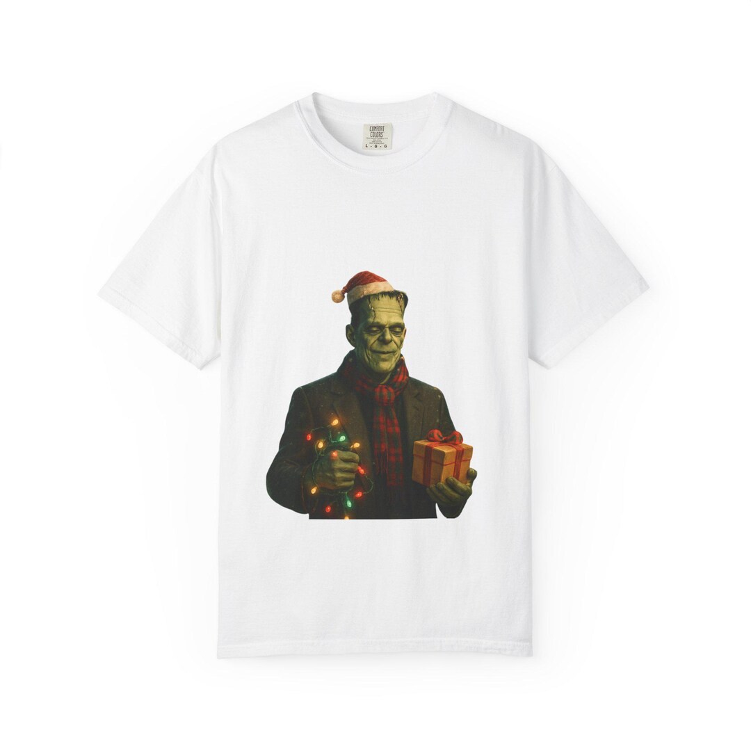 Frankenstein Monster Christmas Tee | Holiday Lights & Gift - Etsy