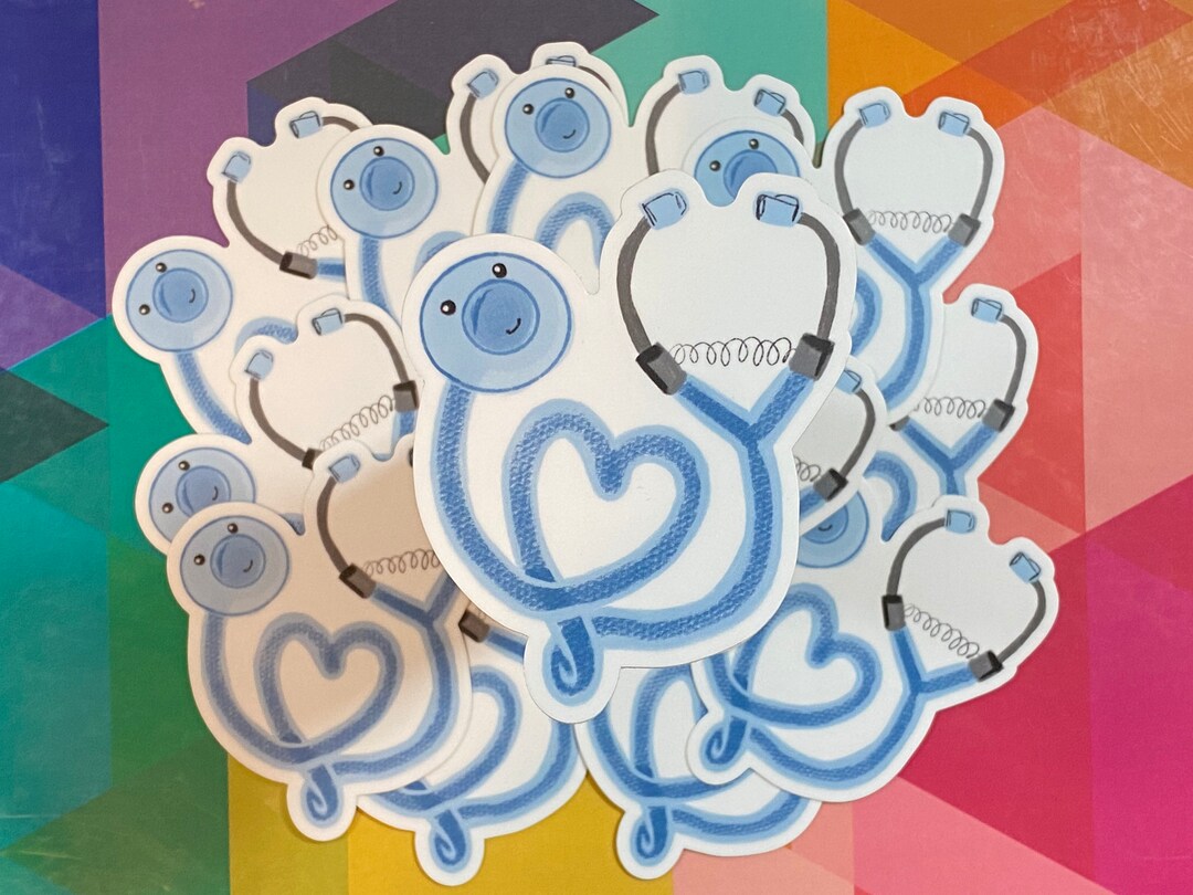 Smiley Stethoscope Sticker - Etsy