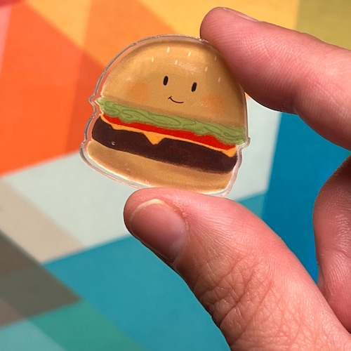 Burger Enamel Pin Soft Enamel Pin Fast Food Pin - Etsy