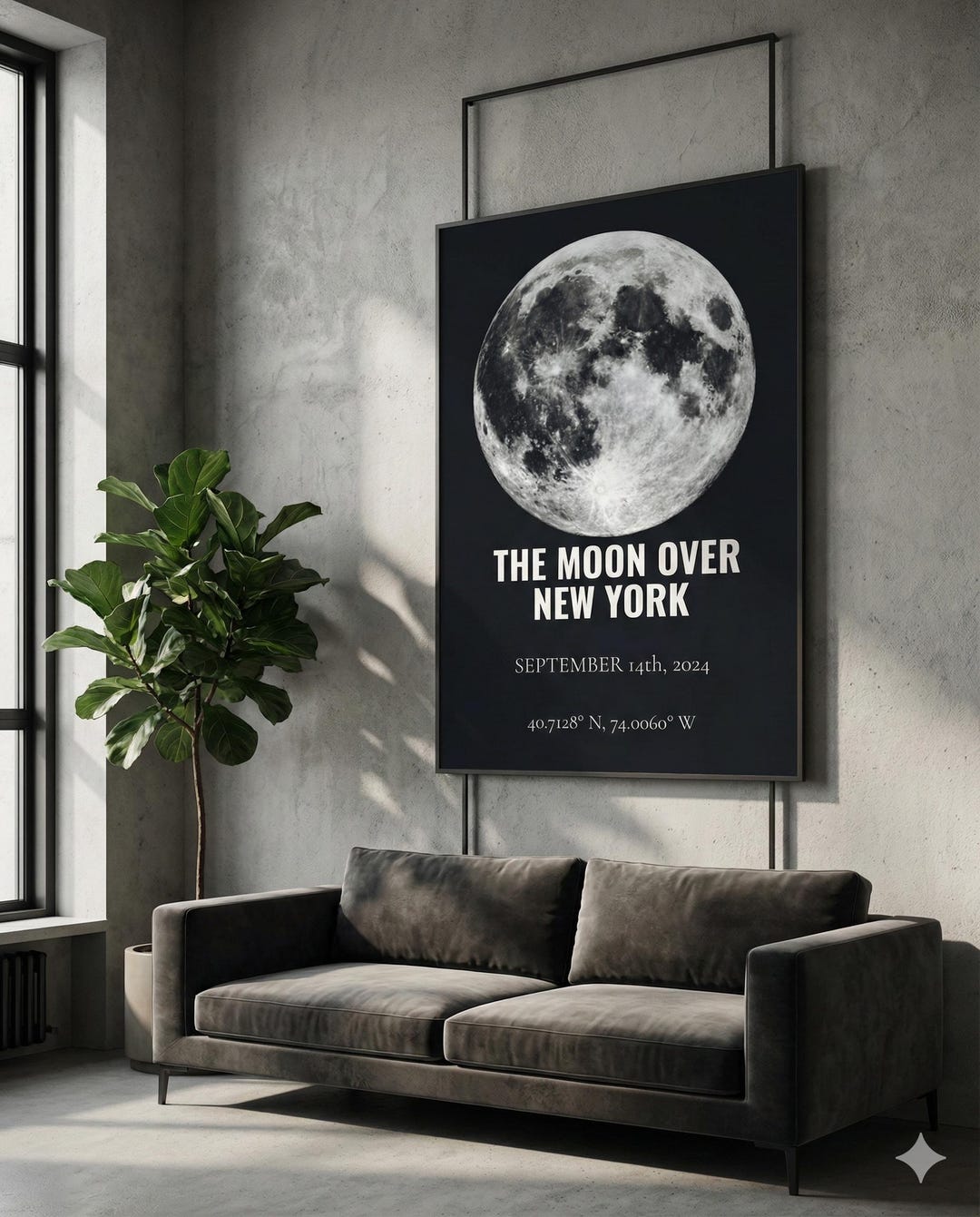 Personalized Moon Phase Poster - Custom Date Night Sky Art - Unique ...
