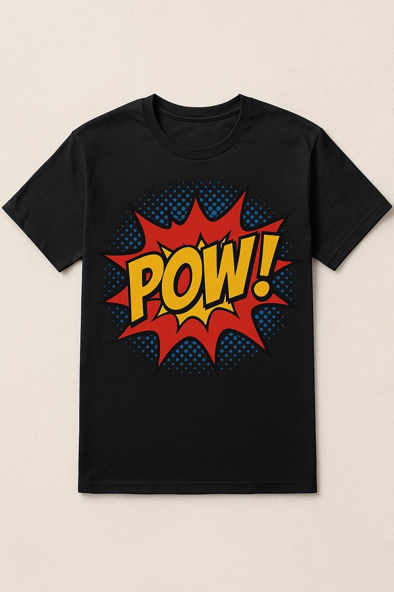 Comic POW! Pop Art Shirt Design PNG - Etsy