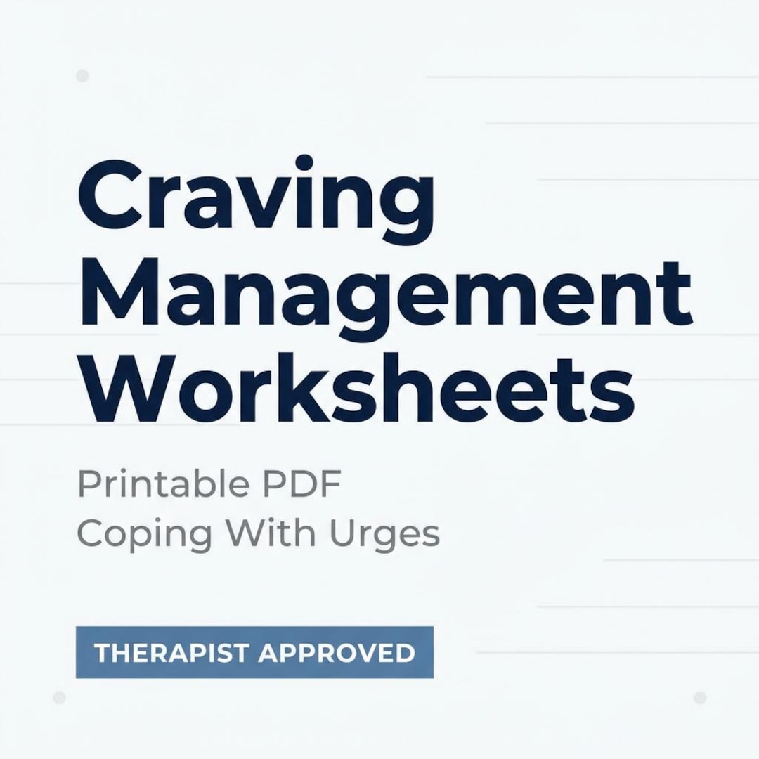 Craving Management Worksheets PDF | Substance Use Urges & Coping Skills ...