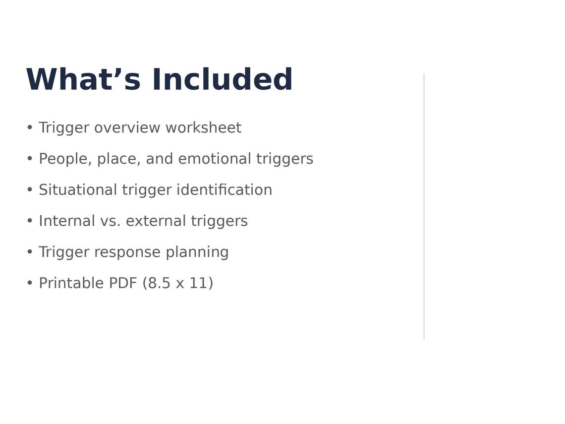 Trigger Identification Worksheets PDF | Substance Use Triggers ...