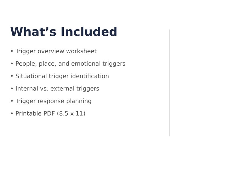 Trigger Identification Worksheets PDF | Substance Use Triggers ...