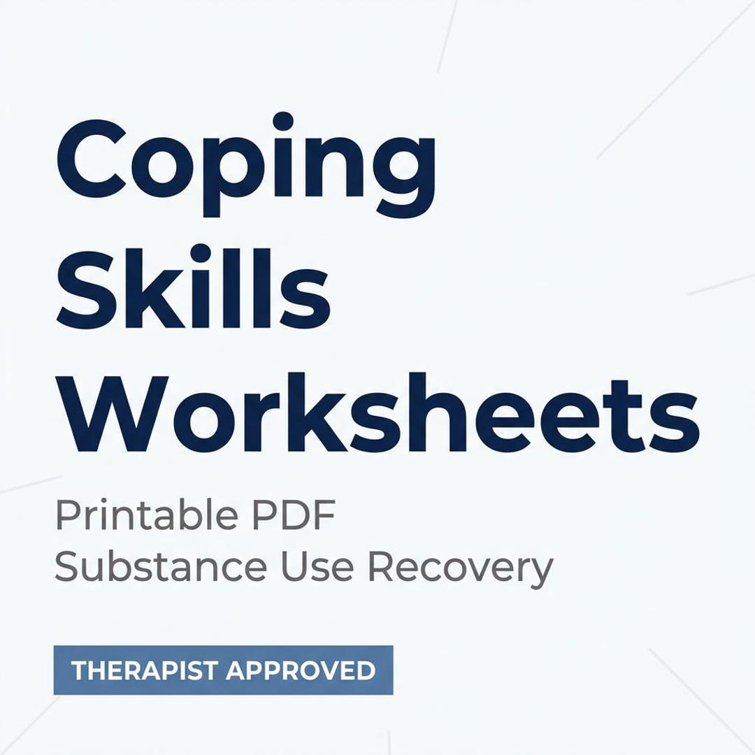 Coping Skills Worksheets PDF | Substance Use Recovery Tools | Therapist ...