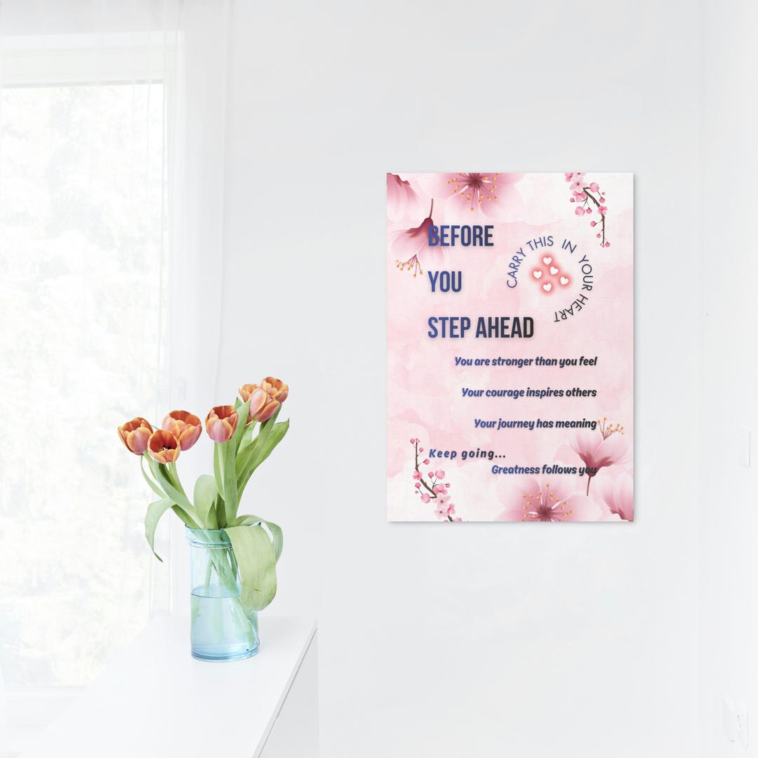 Before You Step Ahead Quote | Inspirational Wall Art Printable ...