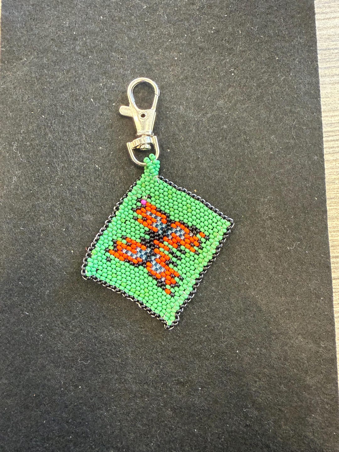 Butterfly Beaded Keychain | Handmade Czech Bead Art | Indigenous ...