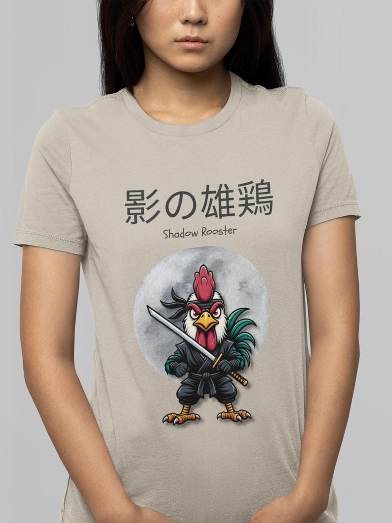 Shadow Rooster Ninja T-shirt - Funny Samurai Rooster Unisex Graphic Tee ...