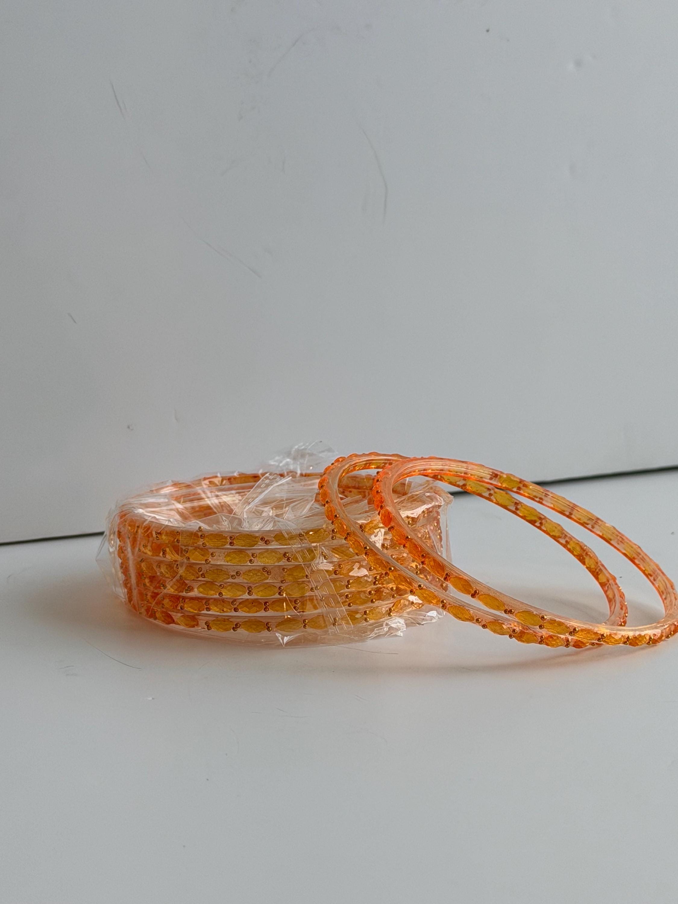 Indian Traditional Raindrop Glass Bangles/glass Churas/chudiyans ...