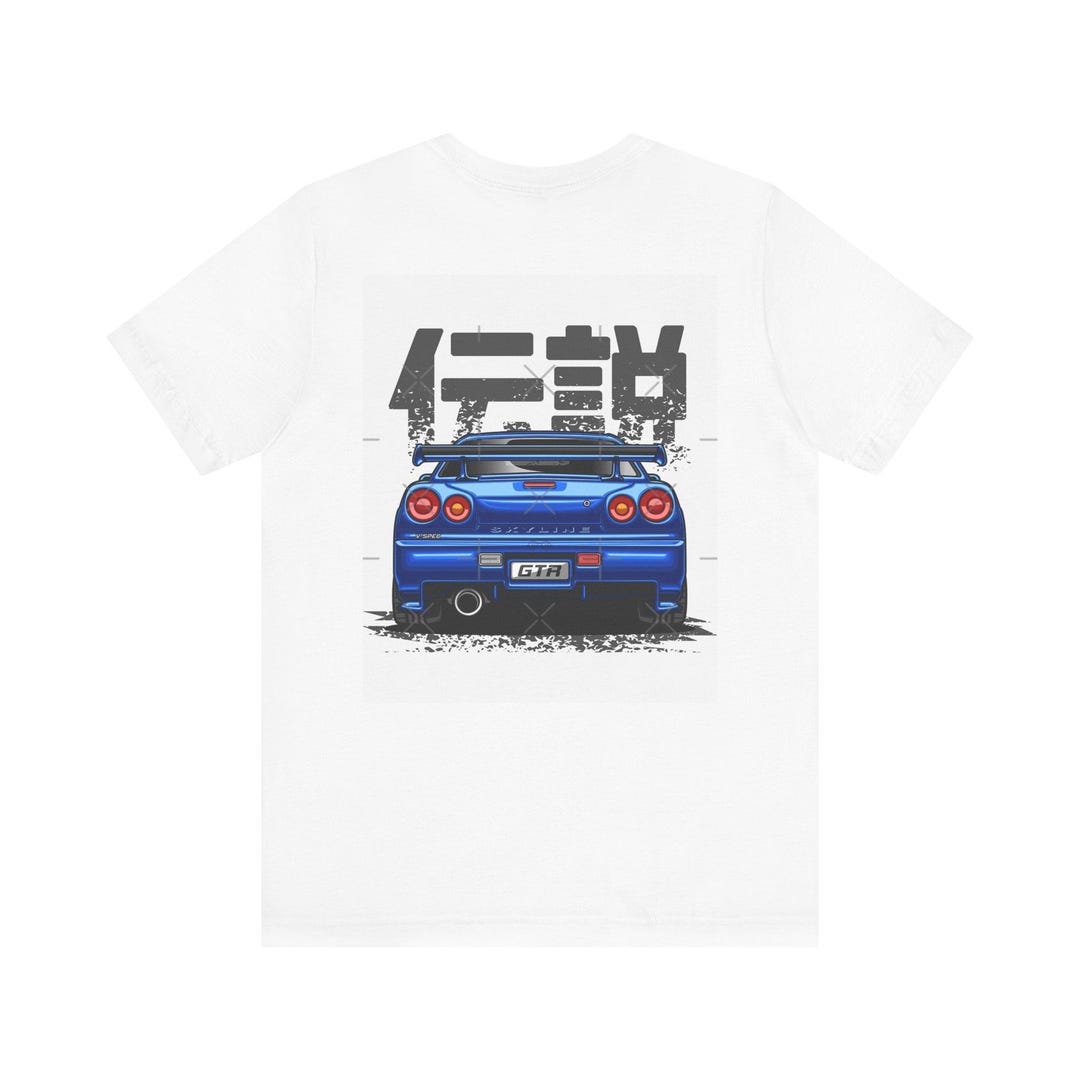Blue Skyline GT-R34 T-shirt - Etsy