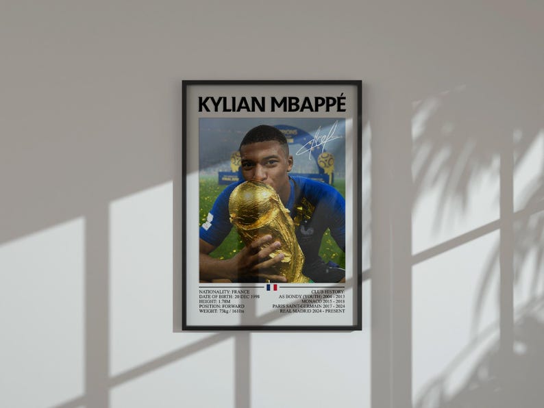 Kylian Mbappe World Cup Printable | France Victory Gift | Les Bleus ...