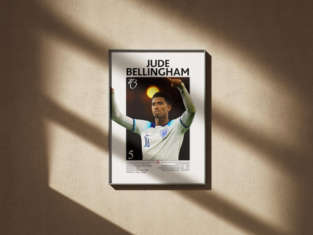 Jude Bellingham Poster:real Madrid Poster, Football Wall Art - Etsy