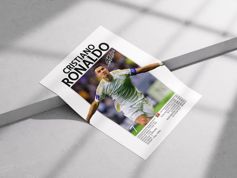 Cristiano Ronaldo Poster – CR7 Football Art (digital Download) - Etsy