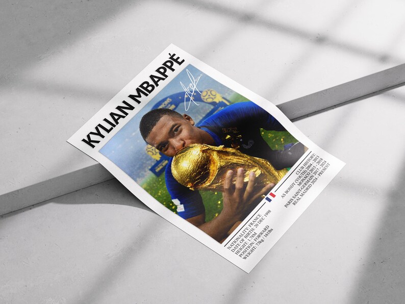 Kylian Mbappe World Cup Printable | France Victory Gift | Les Bleus ...