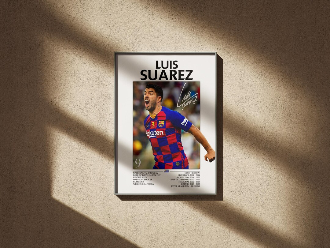Luis Suárez Poster – Football Art, Liverpool, Barcelona - Etsy