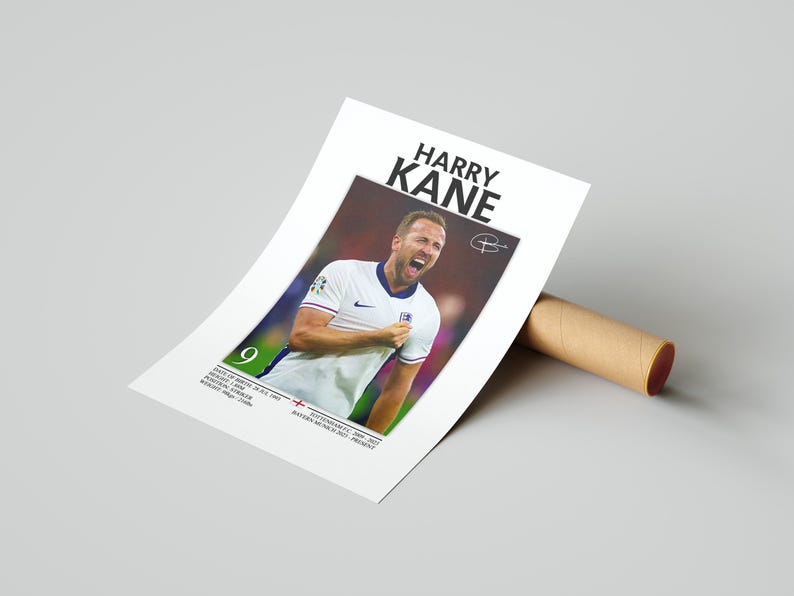 Harry Kane Soccer Poster – English Football Art (digital Download) - Etsy