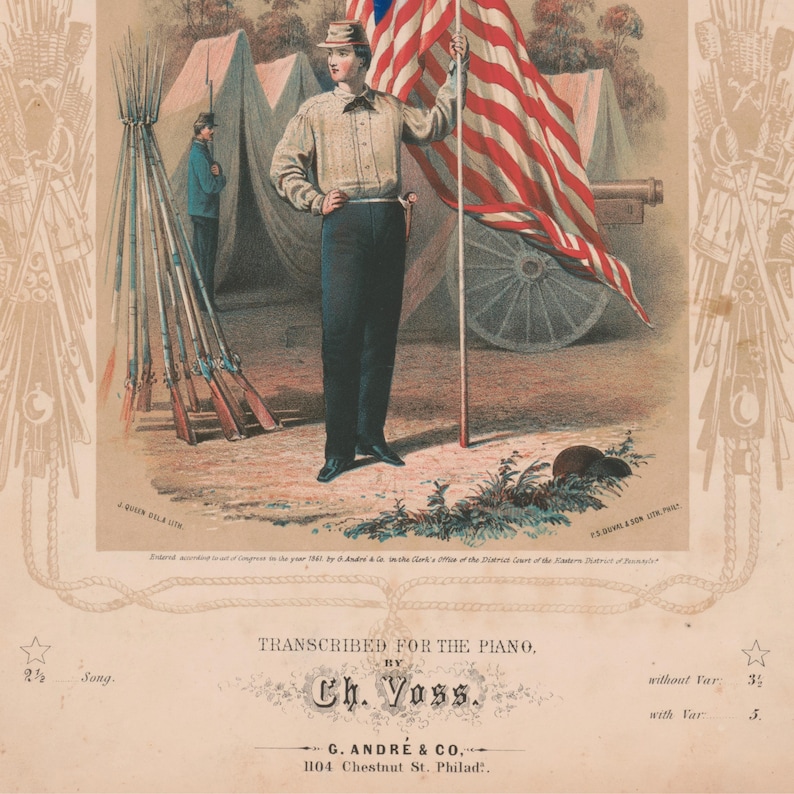 Star Spangled Banner Vintage Poster | American Flag Patriotic Art ...