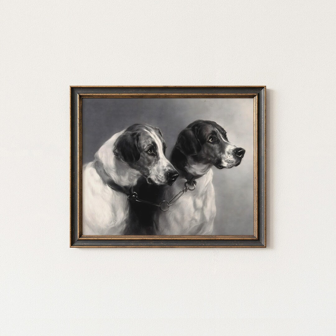 Vintage Pointer Dog Engraving | Antique Hunting Dog Illustration Mailed ...