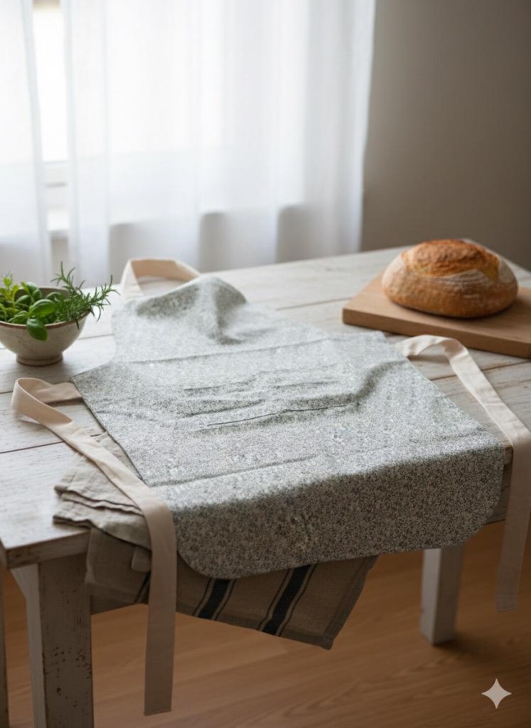 Sage Green Floral Apron - Rustic Cottagecore Kitchen Cooking Apron - Etsy