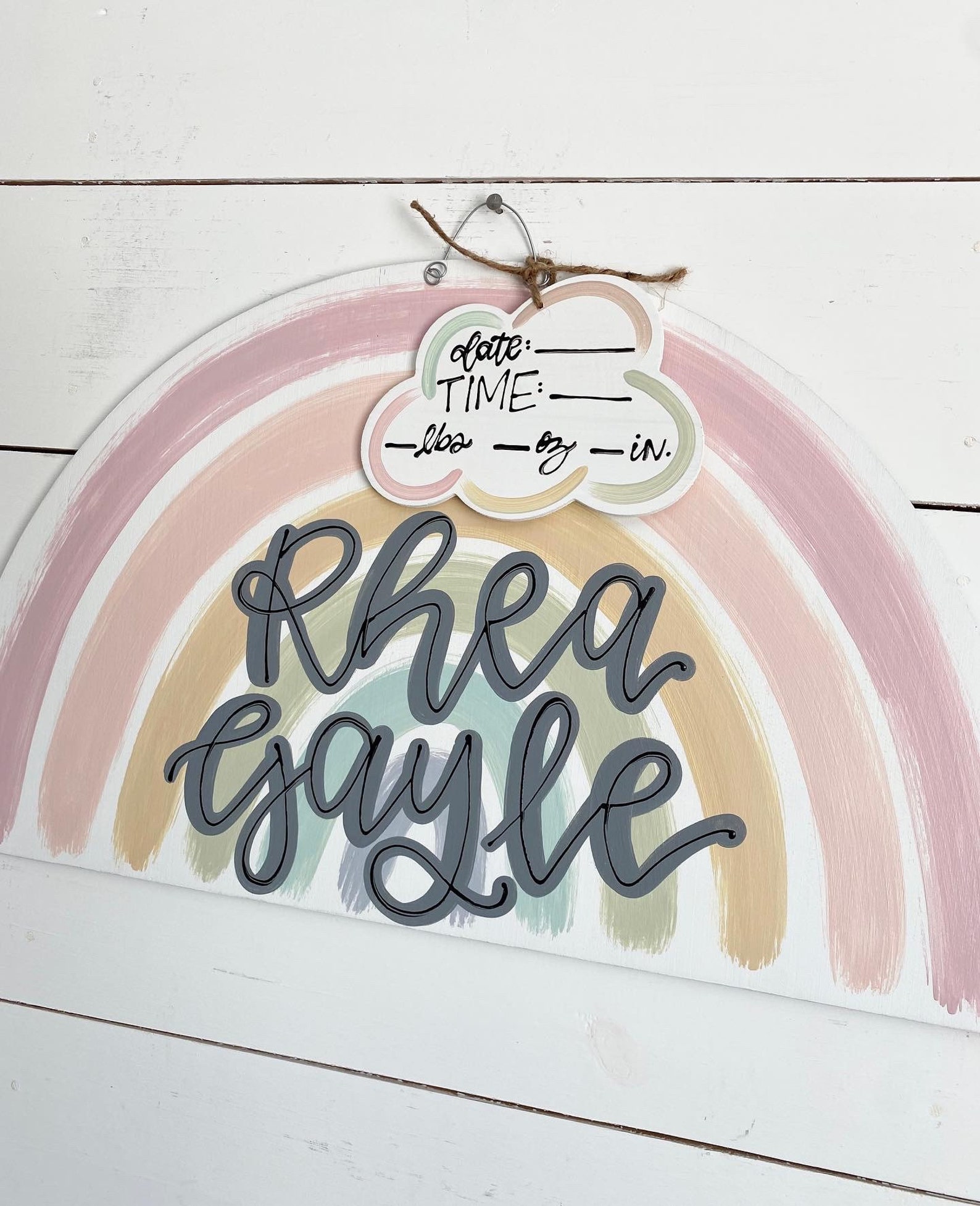 Pastel Rainbow Door Hanger // Hospital Door Hanger // Rainbow - Etsy