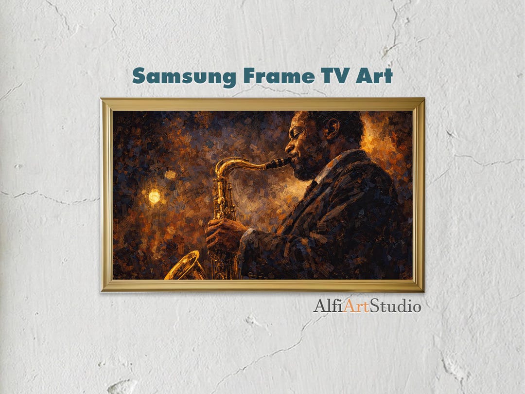 New Orleans Jazz Samsung Frame TV Arts, Saxophone Music Painting, Moody ...