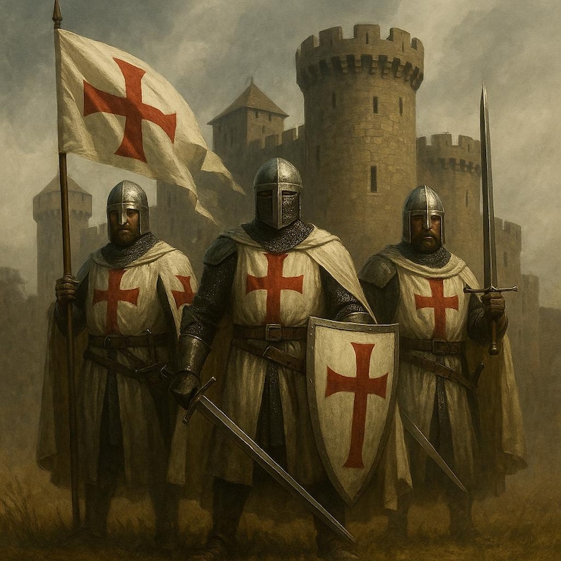 Knights Templar Medieval Battle – Castles, Horses and Swords - Etsy