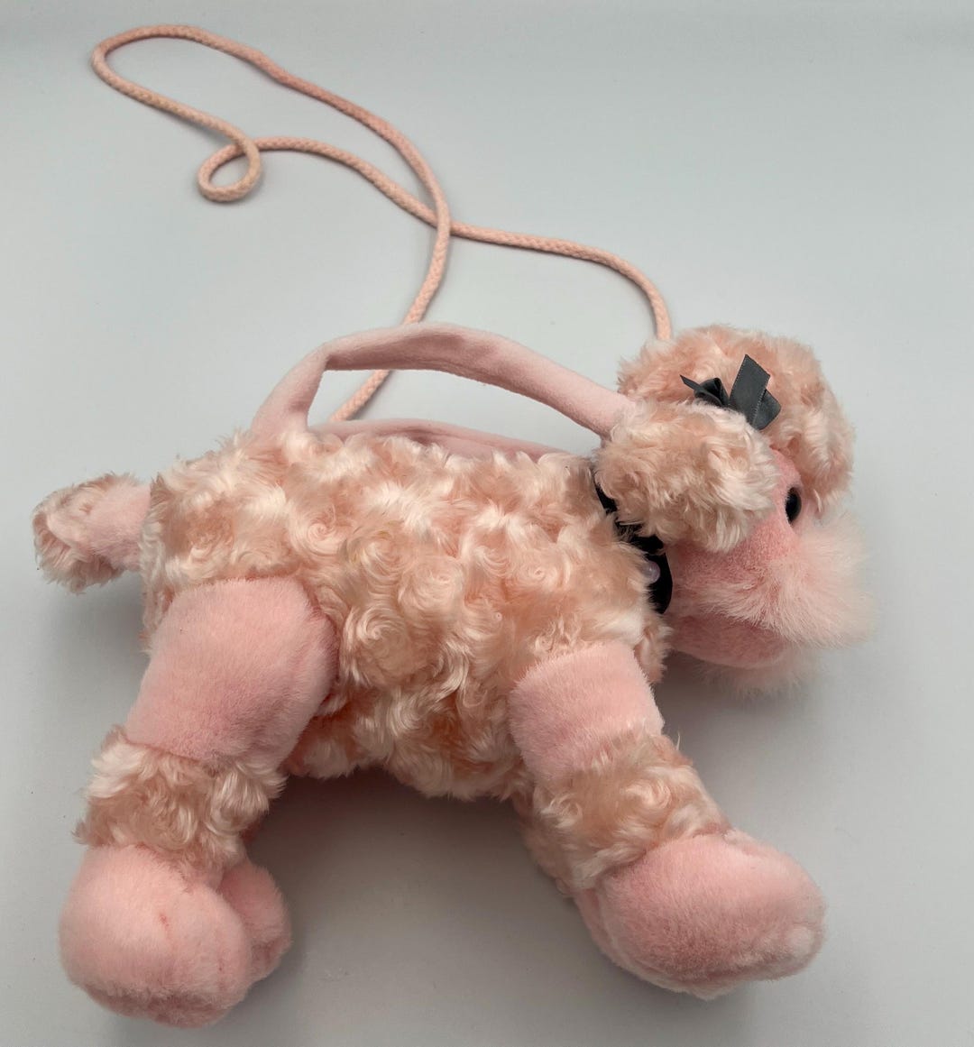 Pink Poodle Plush Purse With Handle & Strap - Etsy