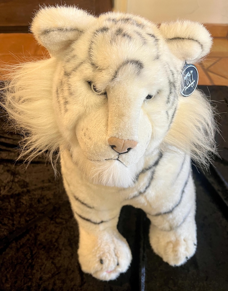 Vintage Ringling Bros White Tiger Plush Barnum and Bailey Circus Large ...