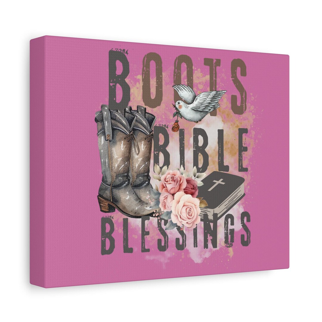 Boots Bible Blessings Canvas - Etsy