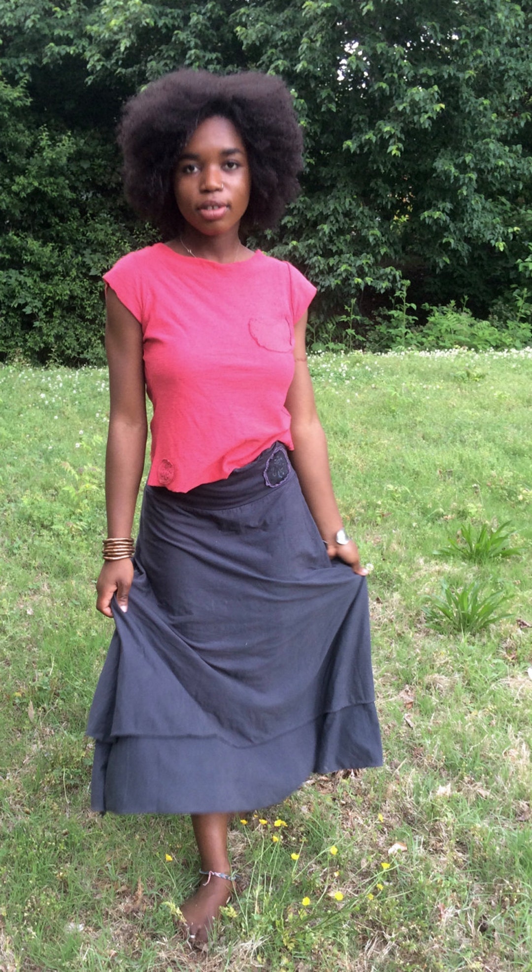 Swirl Power Skirt - Hemp Organic Cotton Skirt - Etsy